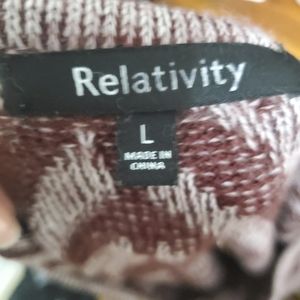 Relativity | Sweaters | Relativity Chevron Design Fringe Sweater | Poshmark